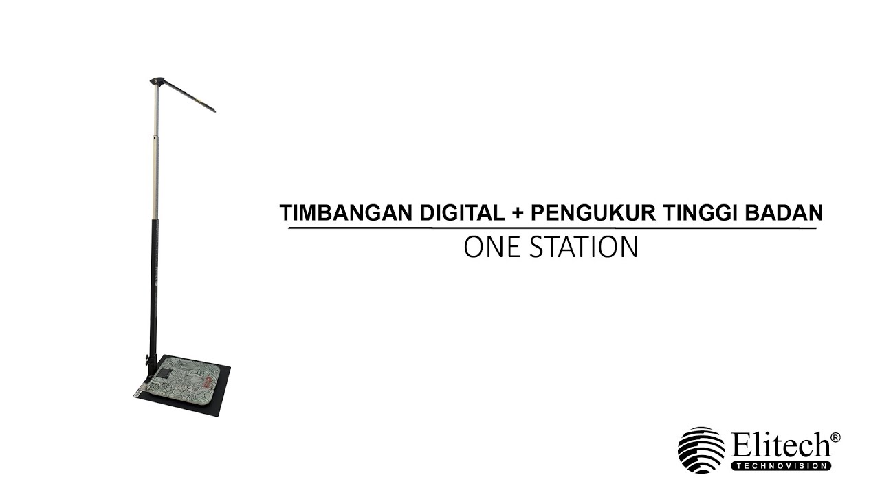 Pengoperasian timbangan digital + pengukur tinggi badan (ONE STATION ...
