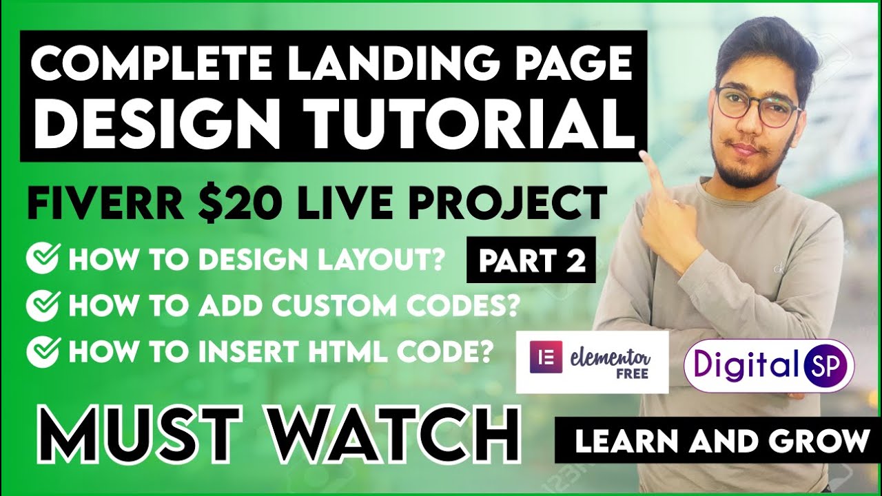 Complete Fiverr Order Tutorial 2021 | $20 Landing Page Design 2021 Part ...