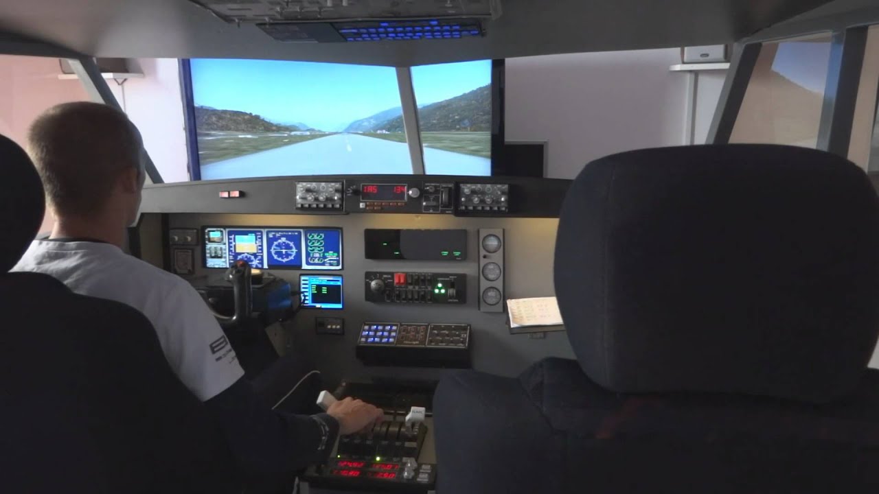 Home built cockpit E170 hard landing at Sion - YouTube