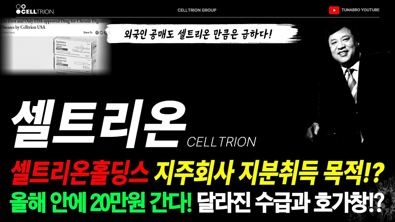 셀트리온 셀트리온홀딩스 지주회사 지분취득의 목적은 20만원 가즈아 셀트리온목표가 셀트리온합병 Youtube