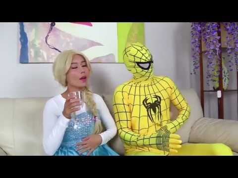 Catwoman Loses Her Legs! W/ Frozen Elsa, Spiderman, Snow white, Fireman baby