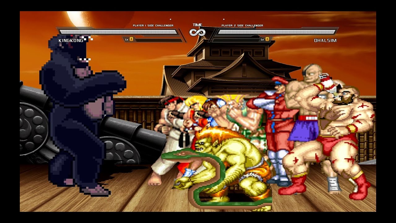 FURIOUS KING KONG VS Street Fighter RYU KEN CHUNLI DHALSIM GUILE BISON ...