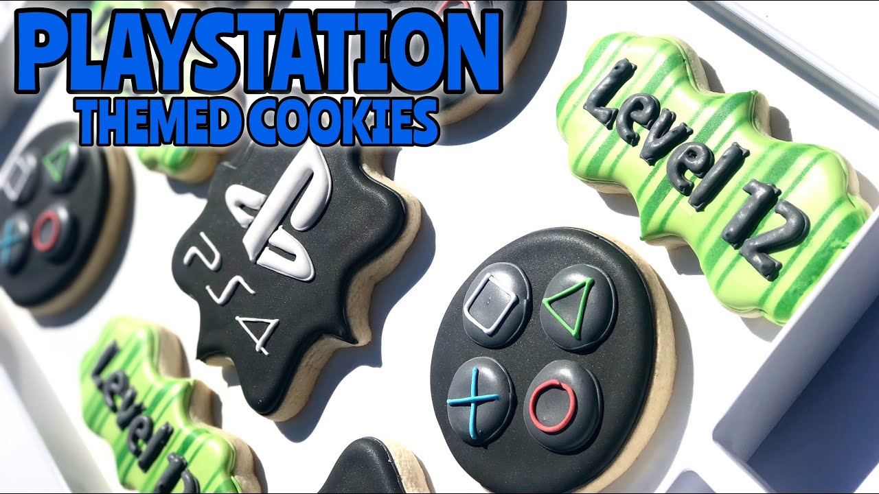 How to make sugar cookies - PLAYSTATION THEMED SET - YouTube