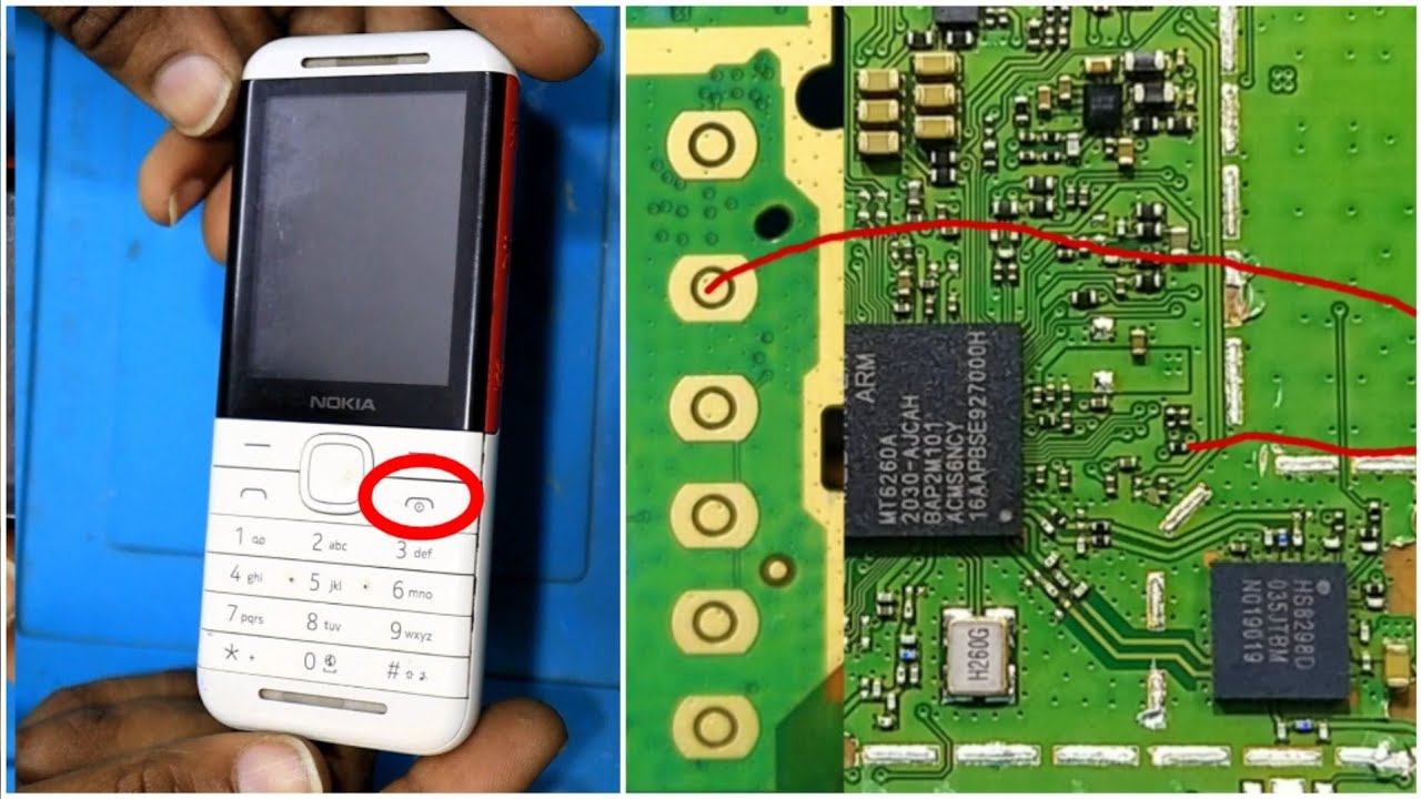 nokia ta 1212 power key jumper / Nokia ta 1212 on off ways - YouTube