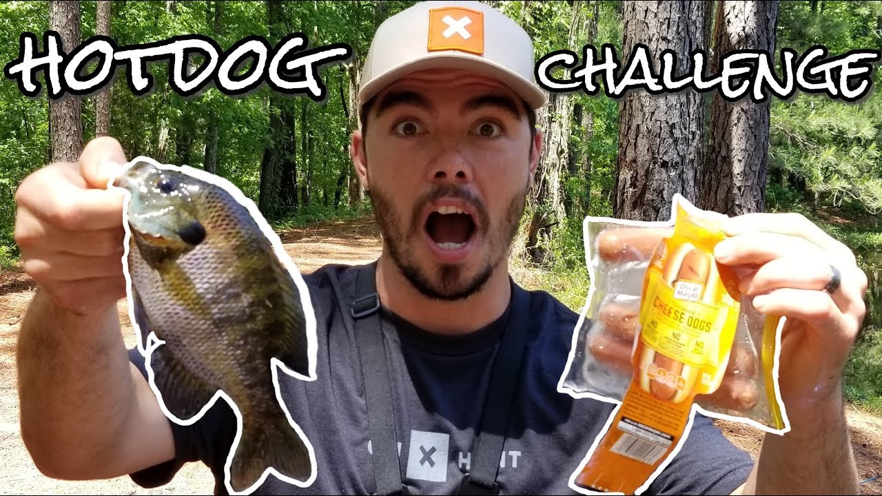 Fishing with Cheesy HOTDOGS! - YouTube