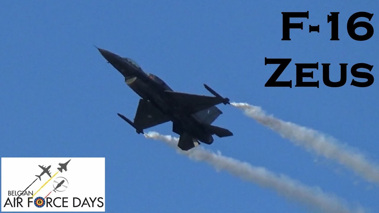 GREEK F-16 ZEUS Demo at BELGIUM AIRFORCE DAYS - YouTube