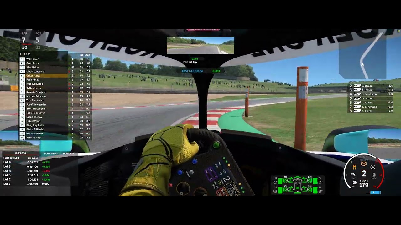 Indycar 2024 Custom Championship | Automobilista 2 | R 9/16 Donington ...