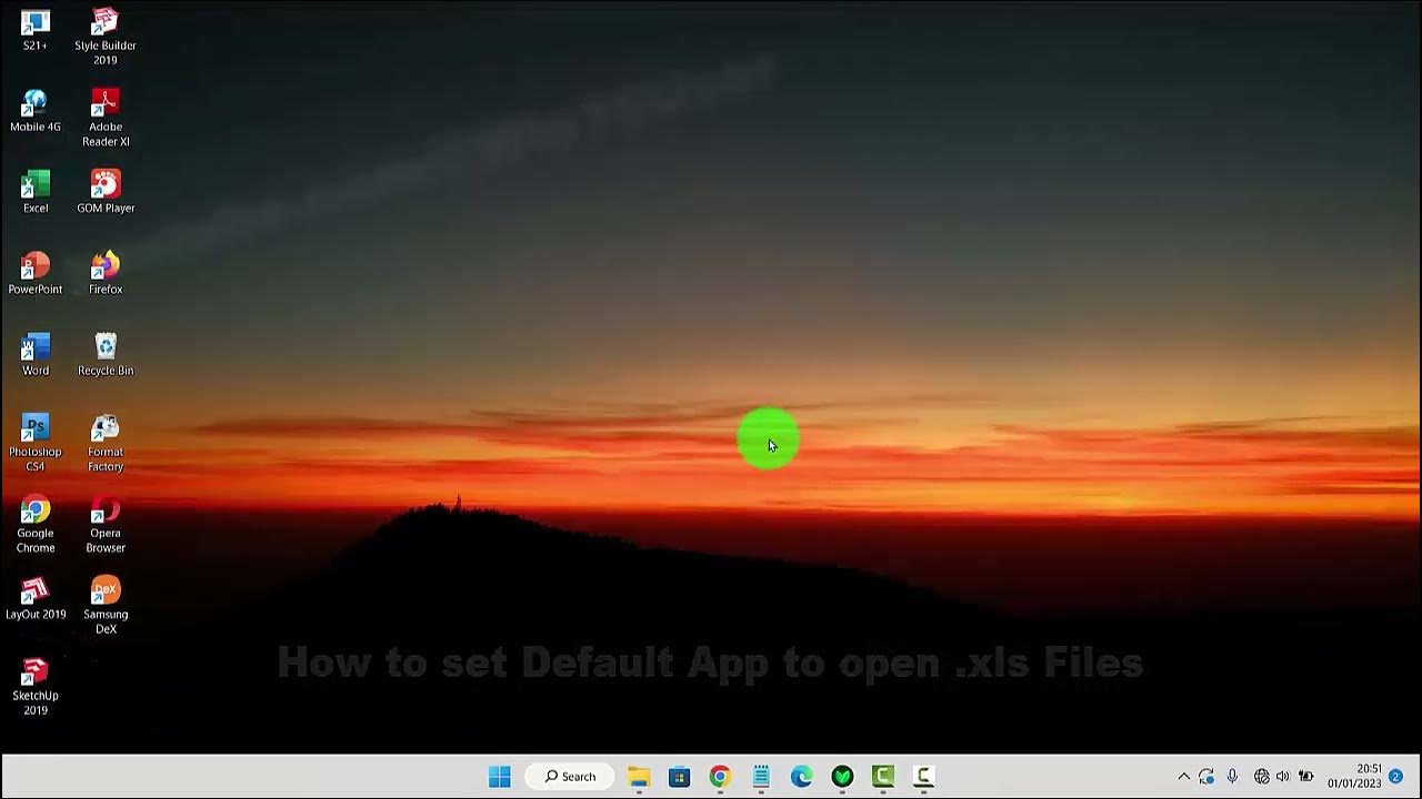 Windows 11 Home : How to set Default App to open .xls Files - YouTube