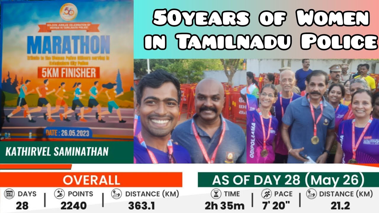Day 28/100 Days | 50yrs of Women in Tamilnadu Police | 5K Run ...