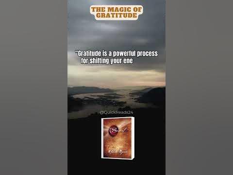 The Magic of Gratitude "The Secret by" Rhonda Byrne #shorts - YouTube