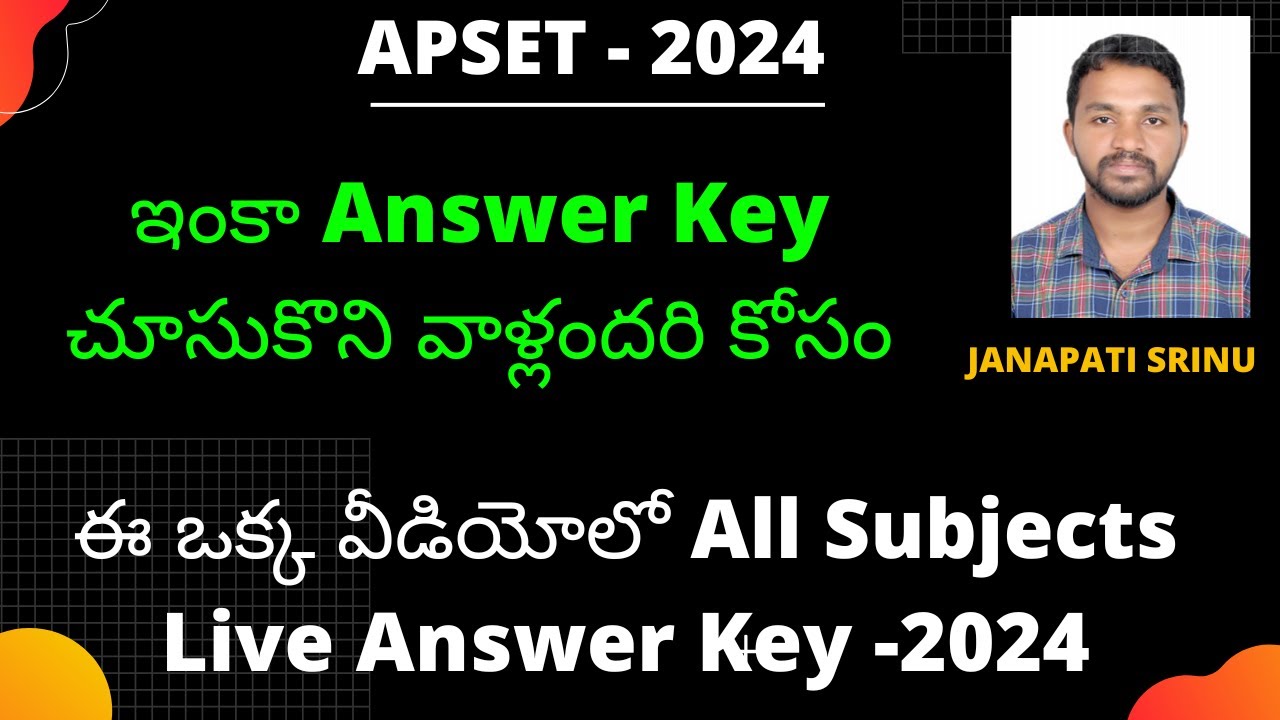 APSET 2024 Answer Key | APSET 2024 Keys | APSET 2024 Preliminary Keys |APSET 2024AnswerKey ...