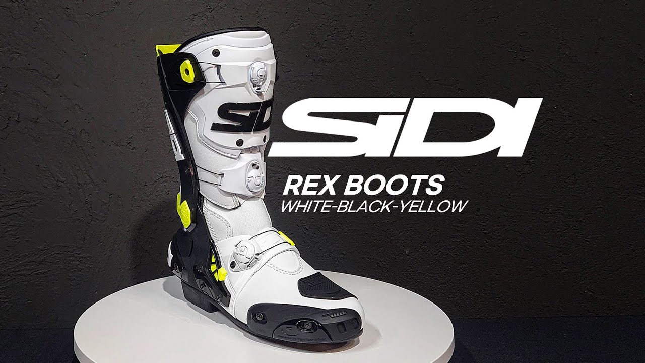 SIDI REX BOOTS / WHITE-BLACK-YELLOW #시디부츠 #오토바이부츠 #레이싱부츠 - YouTube