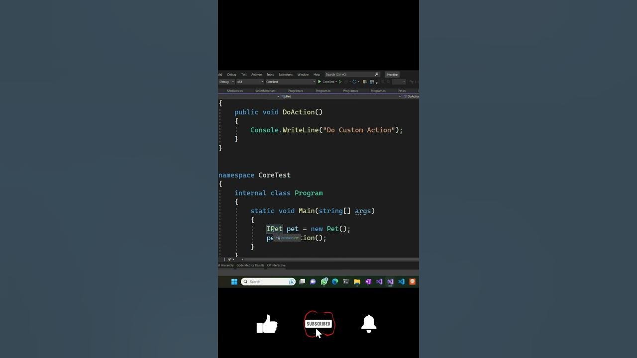 C# Tip 💡| Define Methods In Your Interface C# 😲 #shorts #programmingtips #dotnet #csharp - YouTube