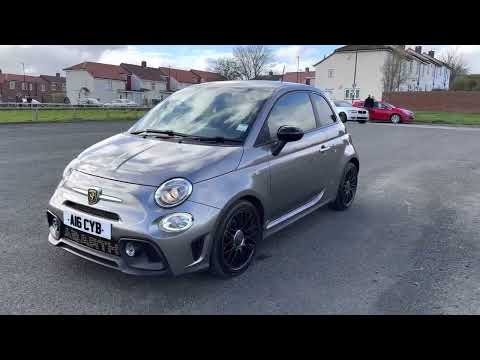 Grey Abarth 595 Walk Around - YouTube