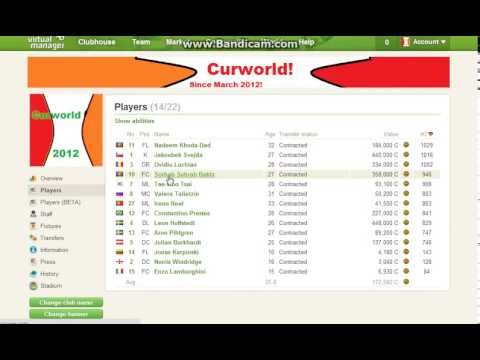 Virtual Manager- Football management game. - YouTube