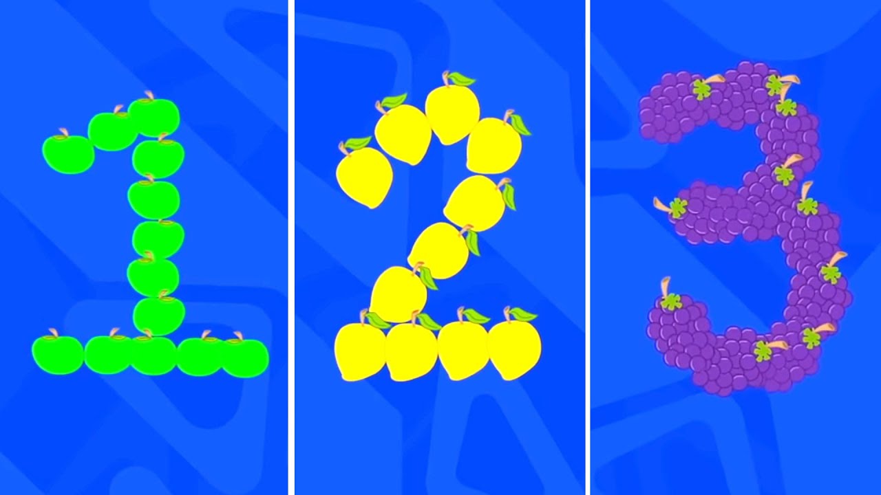 Numbers Song, Fruits Song and Fruits Cartoon for Kids - YouTube