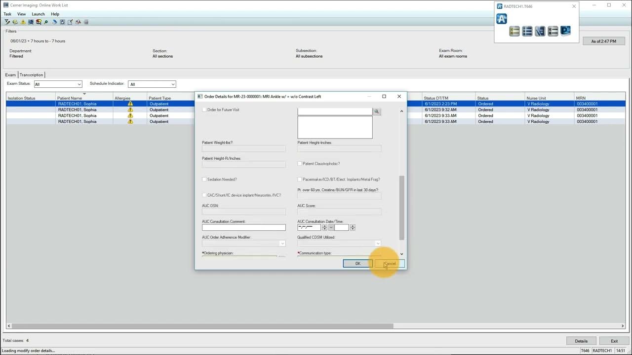 Using the Cerner RadNet Work List - YouTube