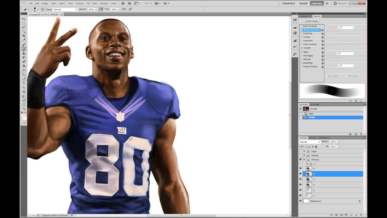 Victor Cruz Painting (Part 4 of 4) - YouTube