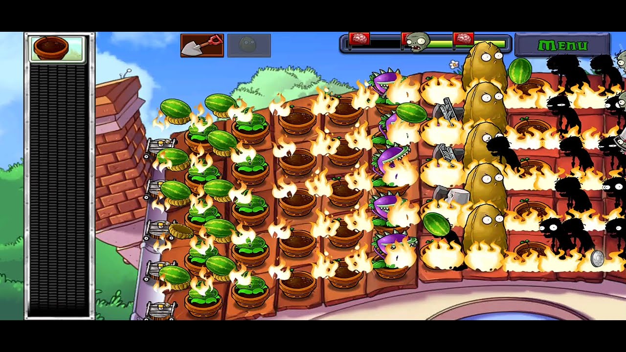 Plants vs Zombies mini games Column Like You See Em - YouTube
