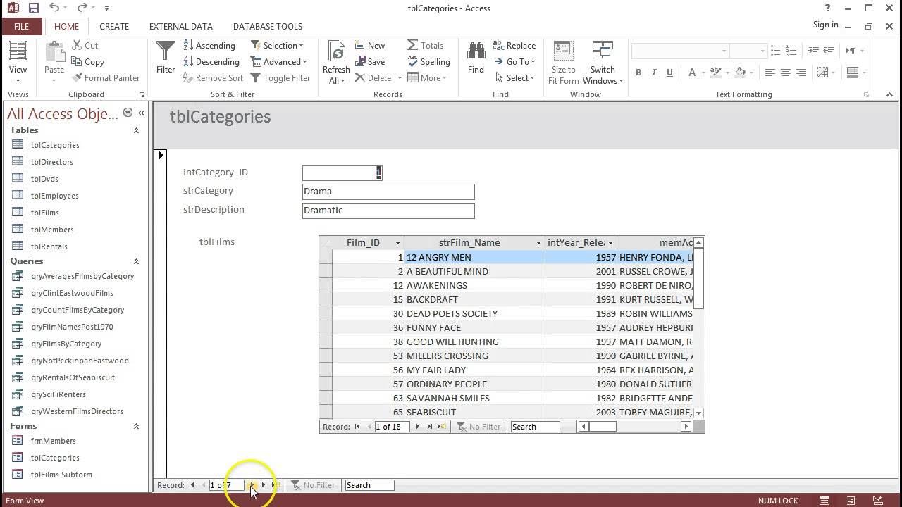 Creating a Form With Subform in Access - YouTube