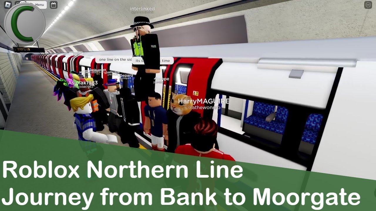 Roblox TfA Northern Line - Journey from Bank to Moorgate - YouTube
