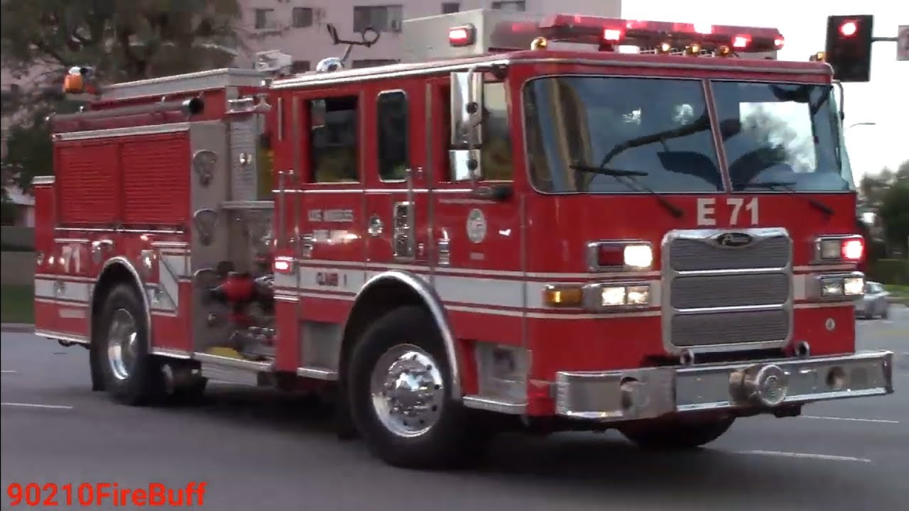 LAFD Engine 71 Responding - YouTube