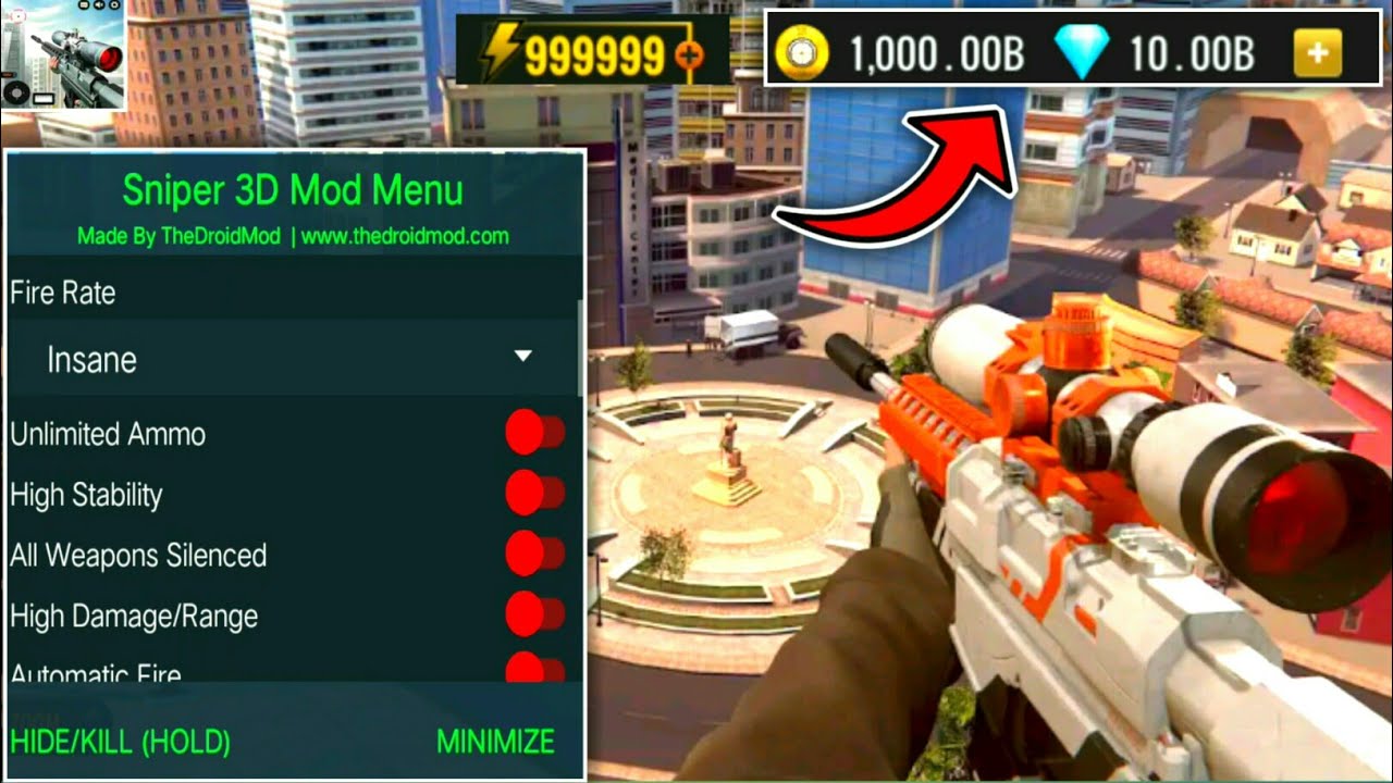 ⚡Sniper 3d Menu Apk Latest Version get Everything Line Tutorial - YouTube