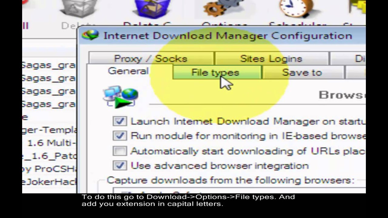 How to make IDM catches files of every extension and download them ...