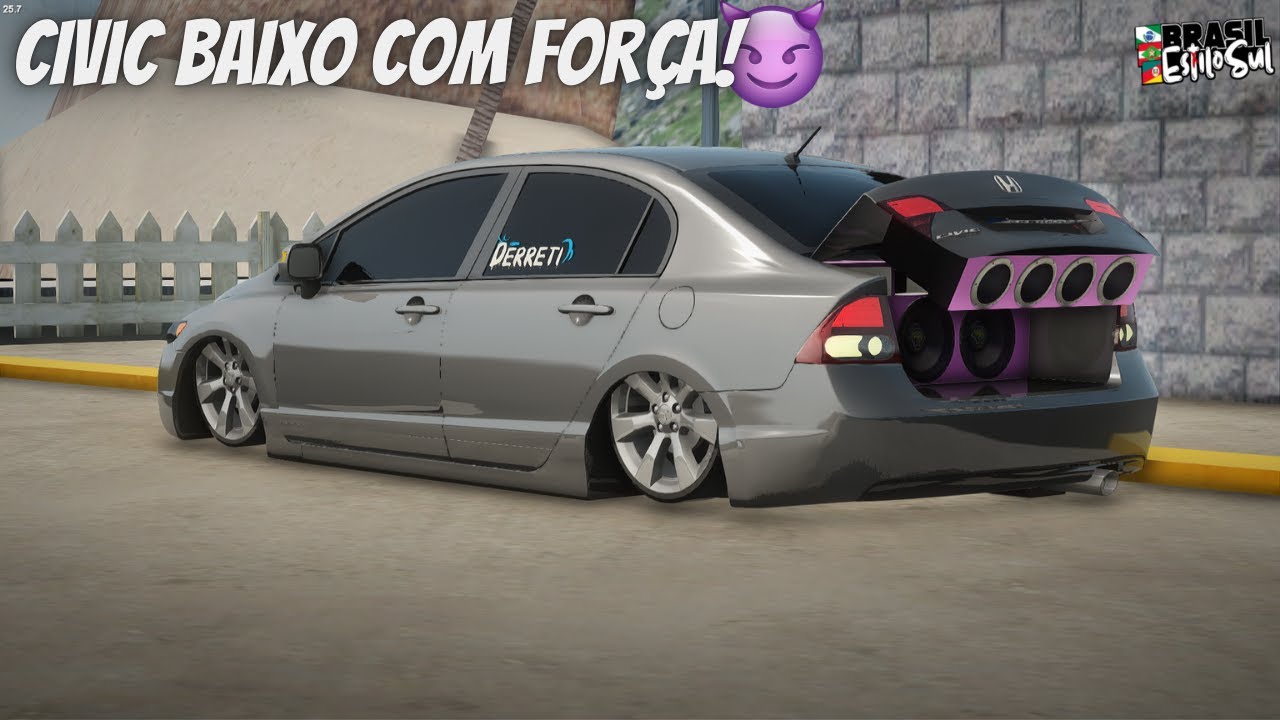 Role de Civic rebaixado tocando "MARIA PIRU" - MTA SA/GTA SA - YouTube