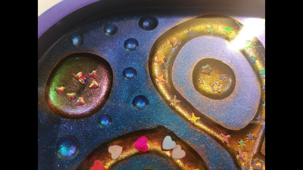 240. Waterdrop Technique with Inlays in Epoxy Resin - english - YouTube