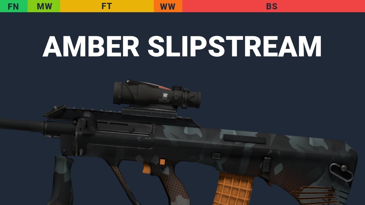 AUG Amber Slipstream - Skin Float And Wear Preview - YouTube