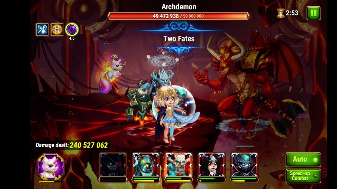 Hero Wars - OMG 400 Million damage!!! Archdemon battle 4th day - YouTube