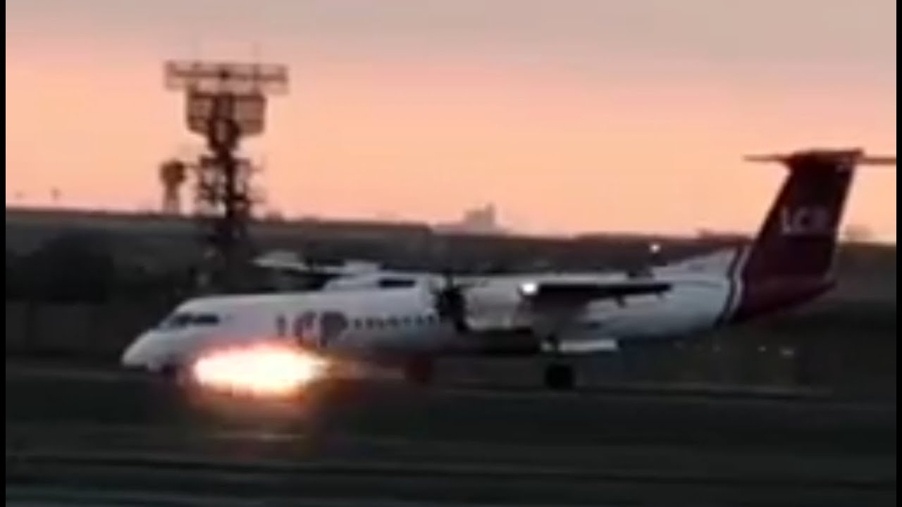 LC Peru Bombardier DHC 8-Q400 landed in Lima with nose gear retracted ...
