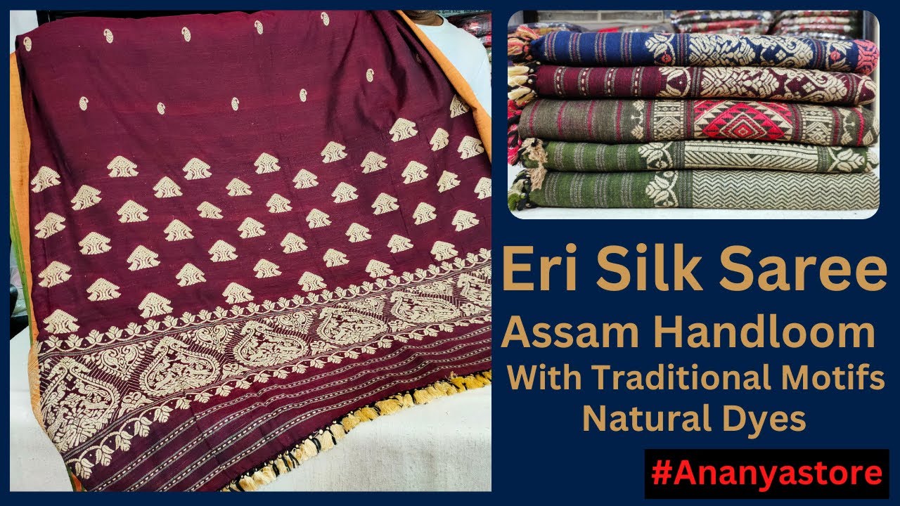 Eri Silk Saree with Assamese Traditional Motifs !! #silksaree # ...
