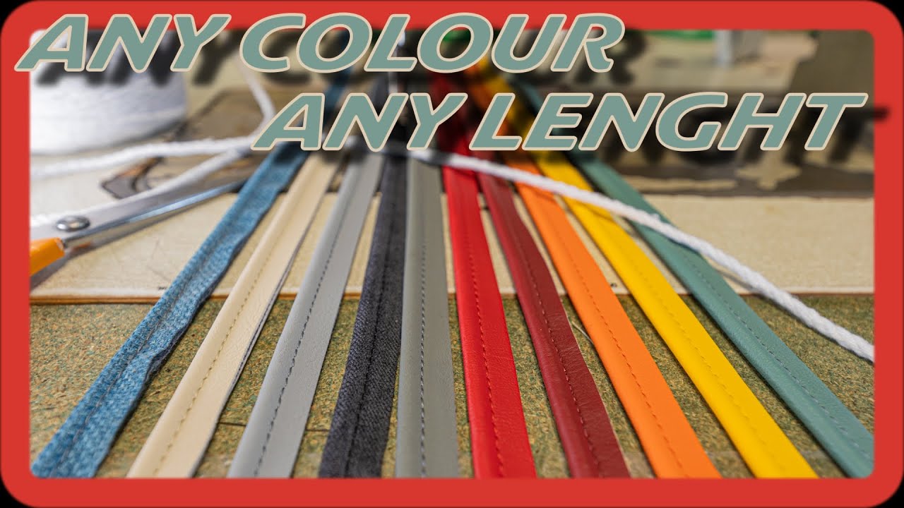 How to make any colour of welt piping - YouTube