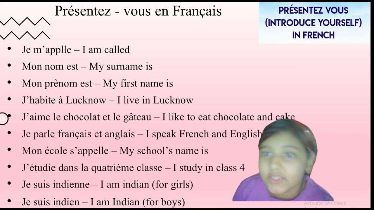 présentez vous en français | self introduction | Learn French with ...