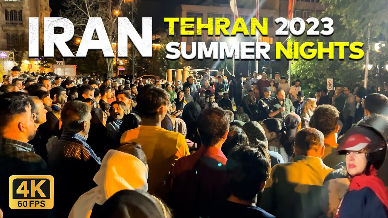 IRAN 4K Summer Nightlife🇮🇷TEHRAN 2023 Night Walking in Mellat Park ...