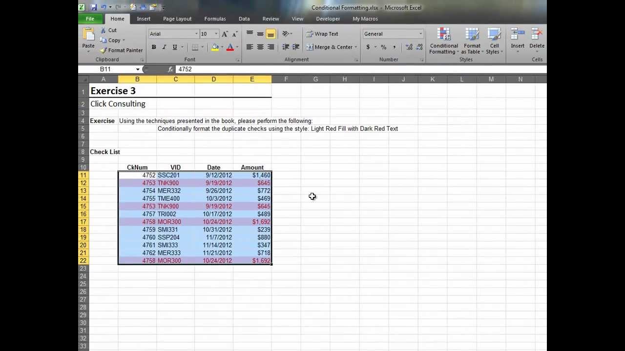 Conditional Formatting Basics Excel University Volume 1 Youtube 3322