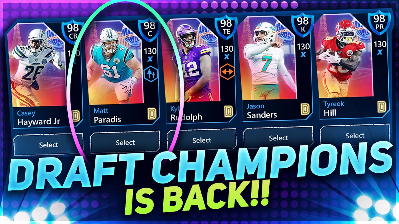 MADDEN MOBILE DRAFT CHAMPIONS IS BACK!!!! BEST DRAFT EVER!? - YouTube
