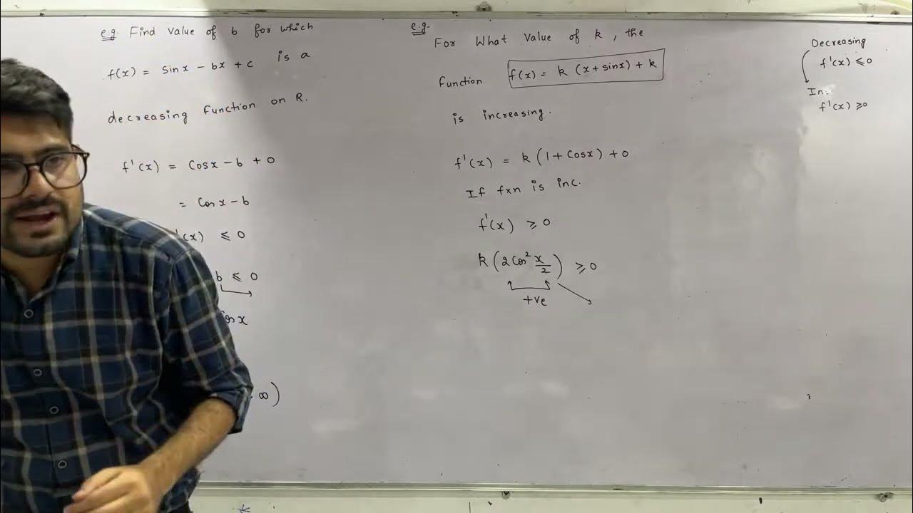 Application Of derivatives Lecture 6 Topic : Increasing and decreasing function (Lecture 2 ...