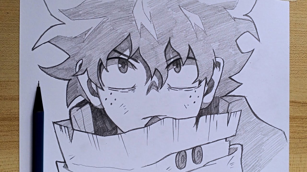 How To Draw Deku Easy Step By Step Youtube