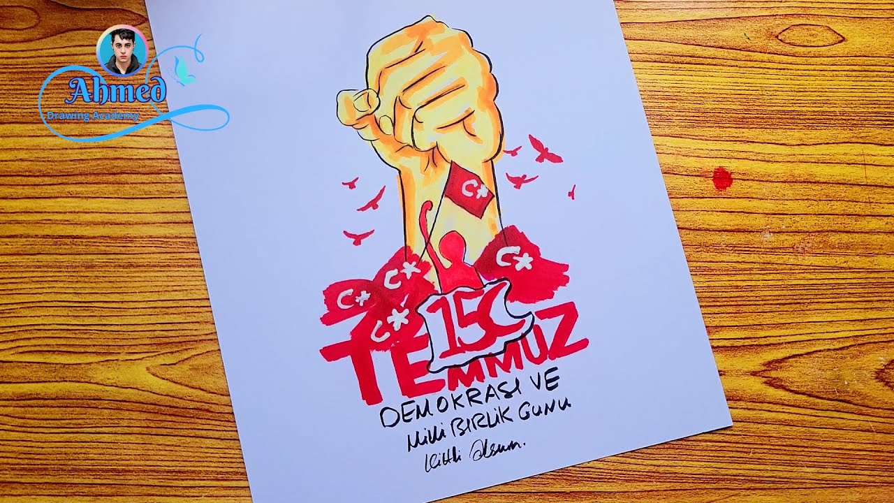 15 Temmuz Resimleri - 15 Temmuz resmi nasıl çizilir | 15 Temmuz Logo ...