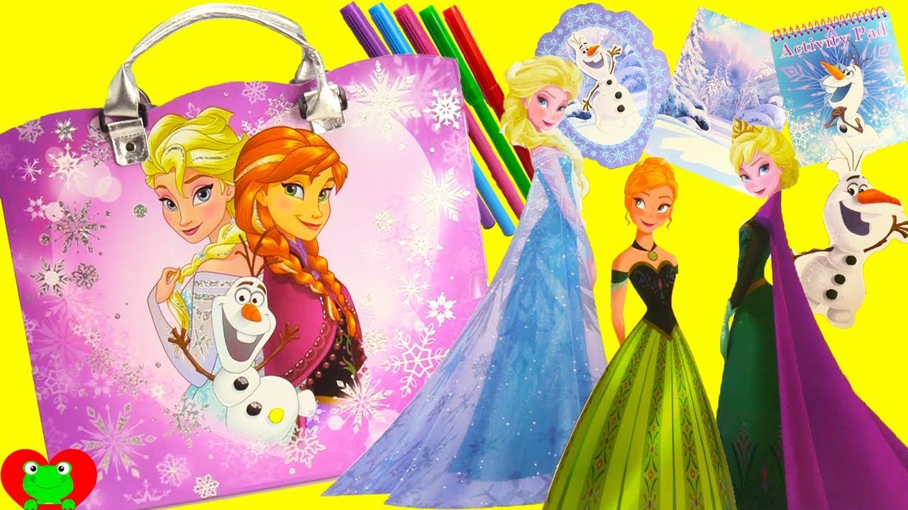 Play Games With Frozen Anna and Elsa Activity Tote Games, Stickers ...