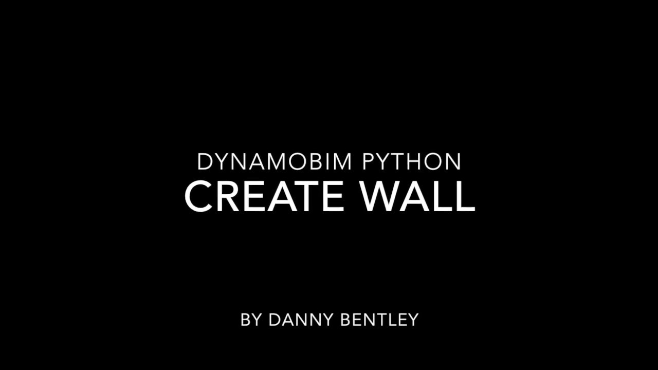 DynamoBIM Python Beginner Create a Wall - YouTube
