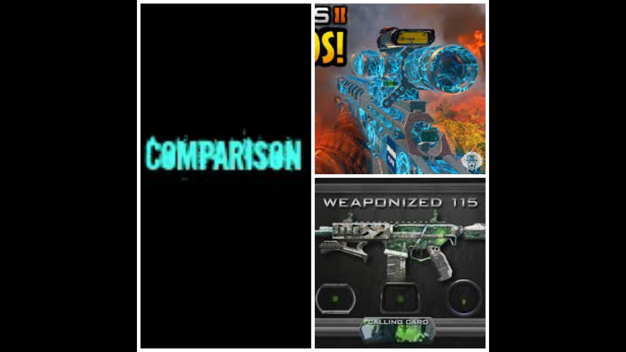 Comparison the Weaponised 115 and AfterLife Camo Pack BO2-Gorrila1234 ...