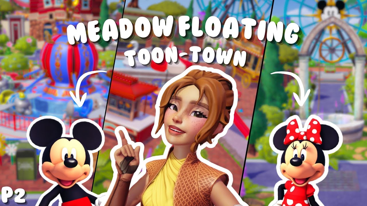 MEADOW FLOATING ISLAND TOON TOWN DESIGN DISNEY DREAMLIGHT VALLEY ...