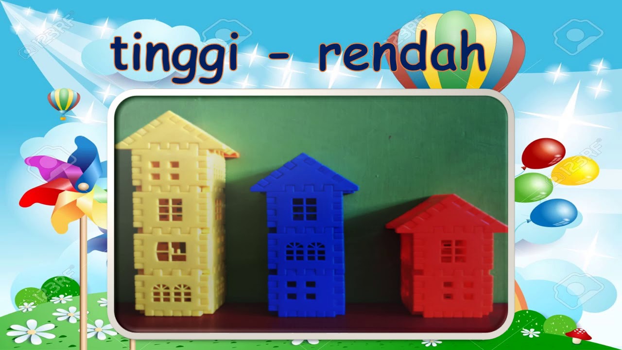 Sentra Sains Kelompok Bermain "Mengenal Tinggi-Rendah dan Panjang ...