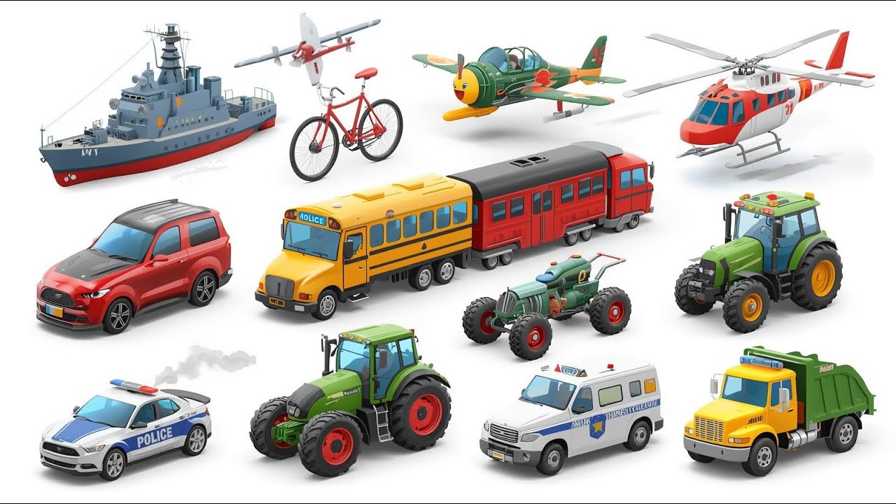 ABC Song with Vehicles | Alphabet Learning for Kids using Cars, Planes ...