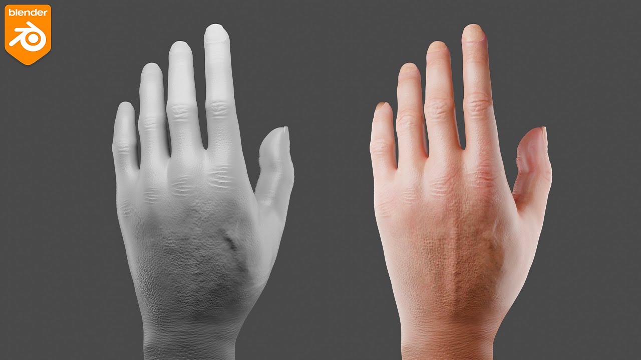 Hand skin sculpting Blender - YouTube
