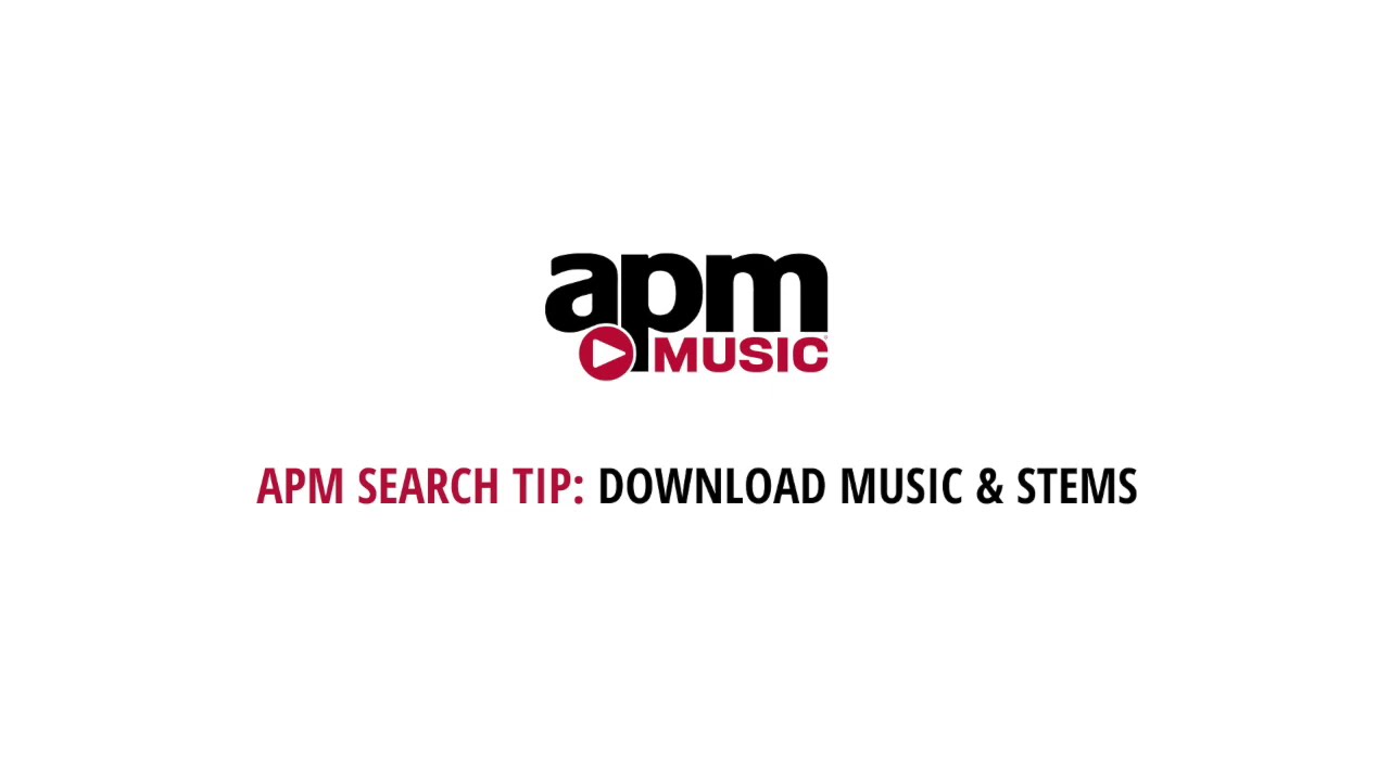 APM Search Feature: Downloading Music & Stems - YouTube